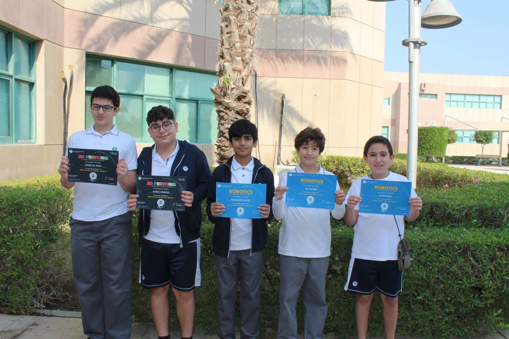 Steam Clubs Certificates T1 - The International School of Choueifat – Doha